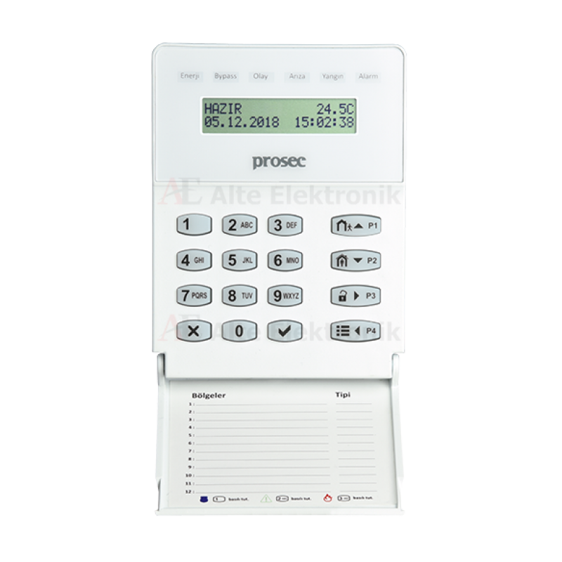 Prosec Pro-K28 Kart Okuyuculu Tuş Takımı