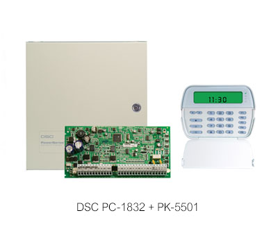8 Zon Alarm Paneli + Tuş Takımı (DSC PC-1832 + "PK-5501)