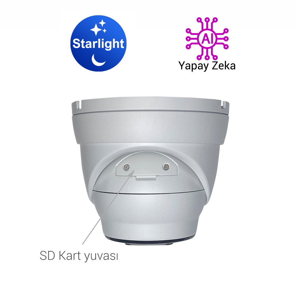 US-IPR4051 Yapay Zeka (AI) özellikli, SD Kart destekli, PoE, United ...